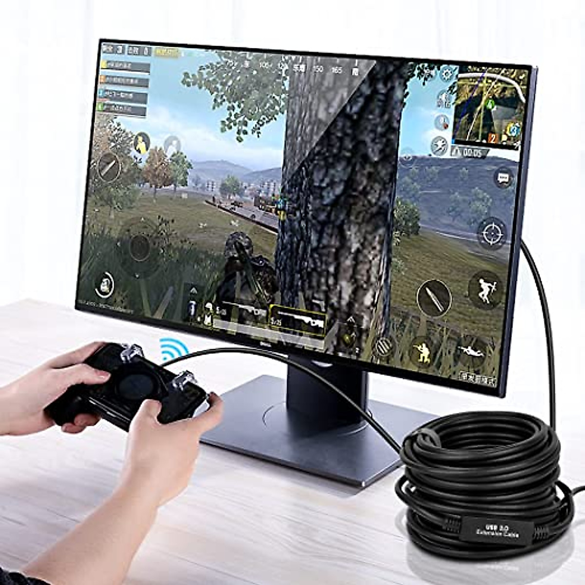 S.H.Y SPRUCES 50FT USB 3.0 Active Extension Cable, USB Extension Cord A/M to A/F15M,USB 3.0 Extender Cable, for USB HUB,Webcam,Xbox,Oculus Quest 2 VR,PS4,Printer,External Hard Disk