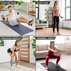 ProsourceFit Neoprene Dumbbell Coated for Non-Slip Grip, 12 lb