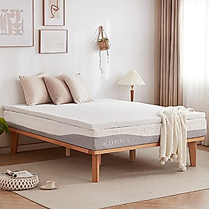 SINWEEK 2 Inch Gel Memory Foam Mattress Topper Twin Size, Ventilated High Density Pad for Back Pain, Bed Topper with Removable Soft Cover, CertiPUR-US Certified