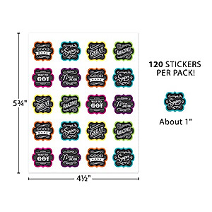 Teacher Created Resources (5618) Chalkboard Brights Stickers