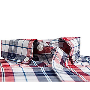 Double Pump Mens Button Down Shirts Cotton Long Sleeve Shirts Regular Fit (SL02A,L)