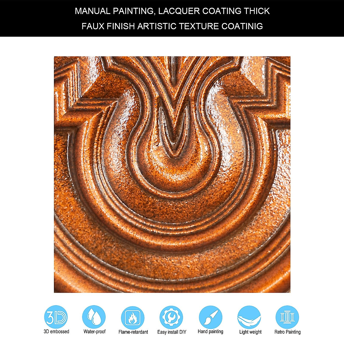 PAINTSDECOR Suspended Ceiling Tiles Farmhouse Tin Ceiling Tiles for Cafe Club Salon Hotel Store Bar 2'x2' PL36 Archaic Copper 10pcs