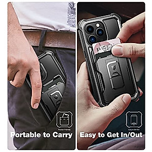 Dexnor Phone Card Holder with Foldable Back Stand, Adhesive Phone Wallet Pouch Sleeve Stick on PC Credit Card ID Case with Finger Grip Kickstand for Most Smartphones (Black)