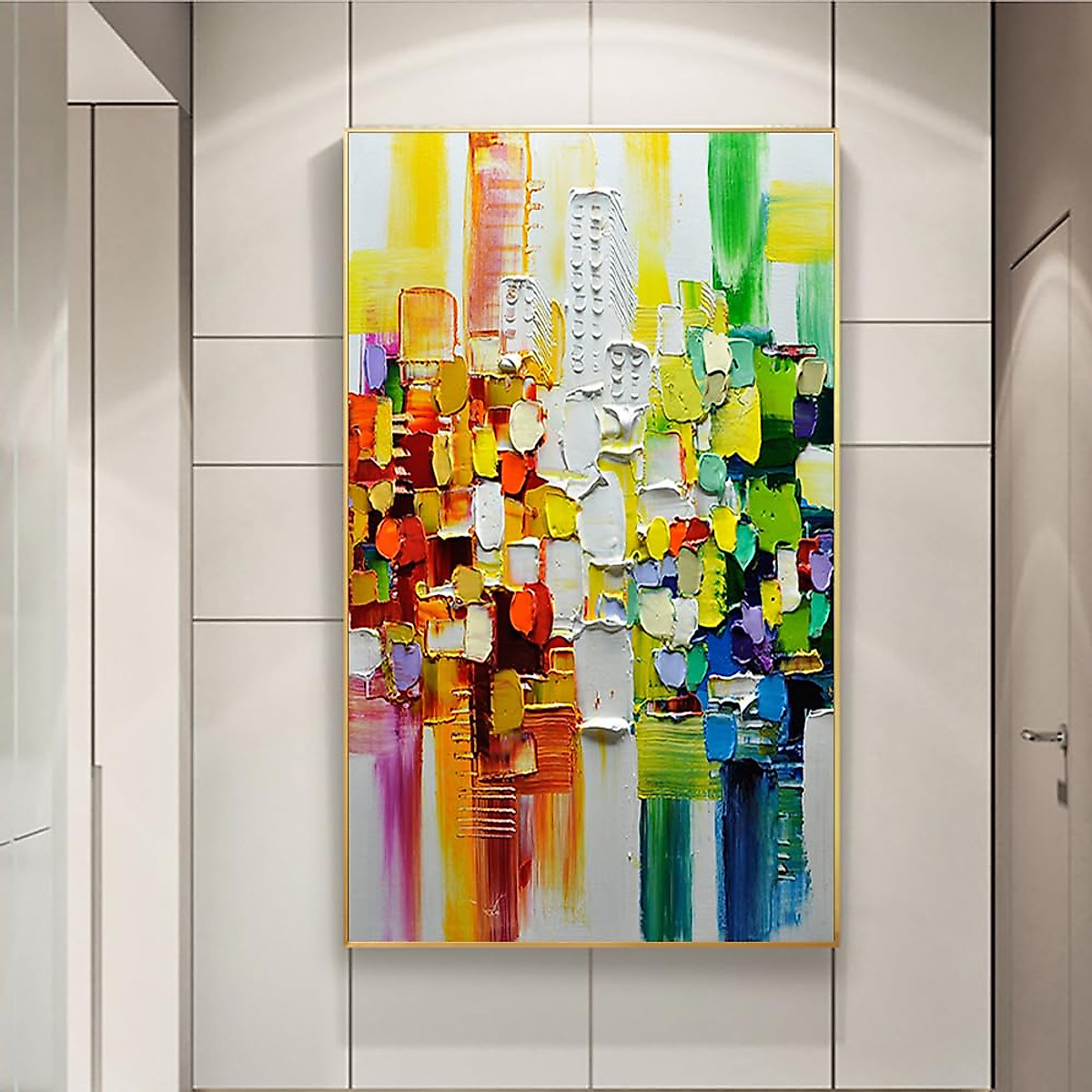 BAWHO Wall Art Oil Painting On Canvas Handmade Abstract Canvas Artwork Painting Hand Painted Unframed For Living Room,31inx47in,No Frame