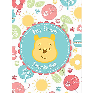 Delightful Winnie the Pooh Keepsake Book Baby Shower Party Favour, 8" x 6".