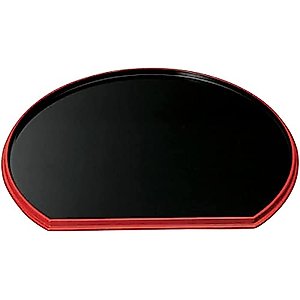 J-Kitchens Shaku 1 Half Moon Double Sided Obon (Bon Tray Tray) Akira Kurobuchi / Blush Grain Tenkuro, Made in Japan
