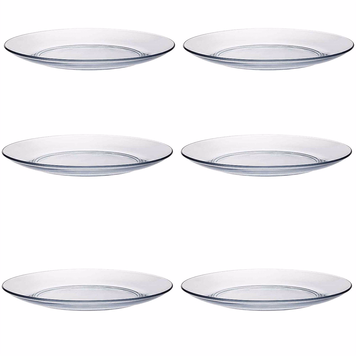 Duralex Lys Clear Glass 11 Inch Dinner Plate, Set Of 6