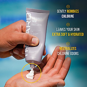 TRIHARD Advanced Swimmer's Lotion | Pre-Swim Skin Shield | Post-Swim Chlorine Moisturizing & Chlorine Removal | Olympian's Choice