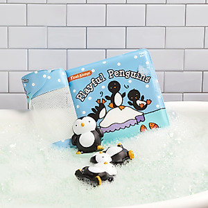 Melissa & Doug Childrenââ‚¬s Book - Float-Alongs: Playful Penguins (Bath Book + 3 Floating Penguin Toys), Small, Multi