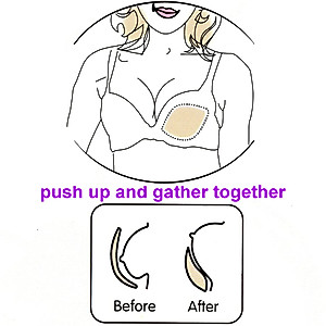 LZWIN Waterproof Silicone Bra Inserts - Push Up Breast Pads Bust Enhancers for Summer Swimsuits & Bikini (Medium (A/B Cup))