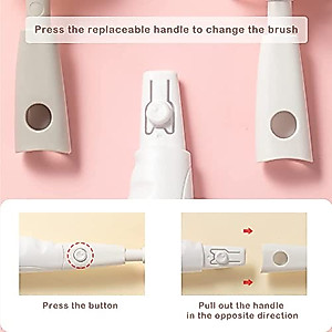 SEEDNUR Baby Bottle Brush Silicone Cleaning Brushes Water Bottle Cleaner 4pcs(Gray)