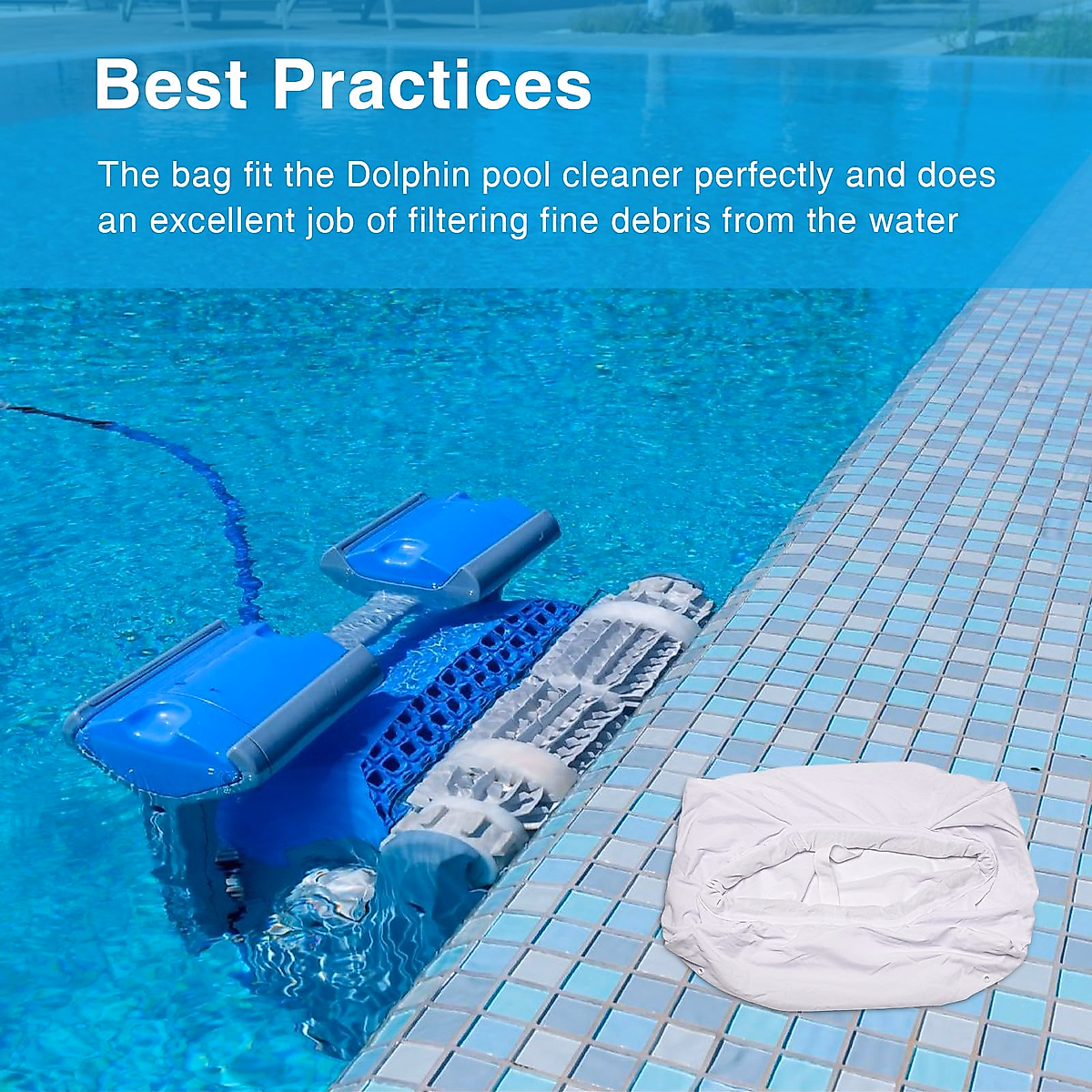 Apopip 99954305-R1 Filter Bag 70 Micron Replacement for Dolphin - Maytronic Dolphin Parts Deluxe 4, Deluxe 5, DX6 Pool Cleaner Filter Bag