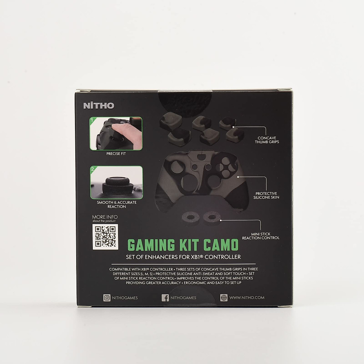 NITHO Gaming Kit Set of Enhancers For Xbox One Controllers, Camo (Xbox One)