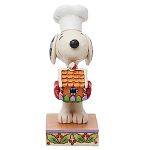 Enesco Jim Shore Peanuts Snoopy with Gingerbread House Figurine