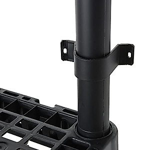 Gracious Living 5 Shelf Knect-A-Shelf Ventilated Extra Heavy Duty Storage Unit 24 x 36 x 72 Organizer System for Home, Garage, Basement & Laundry, Black