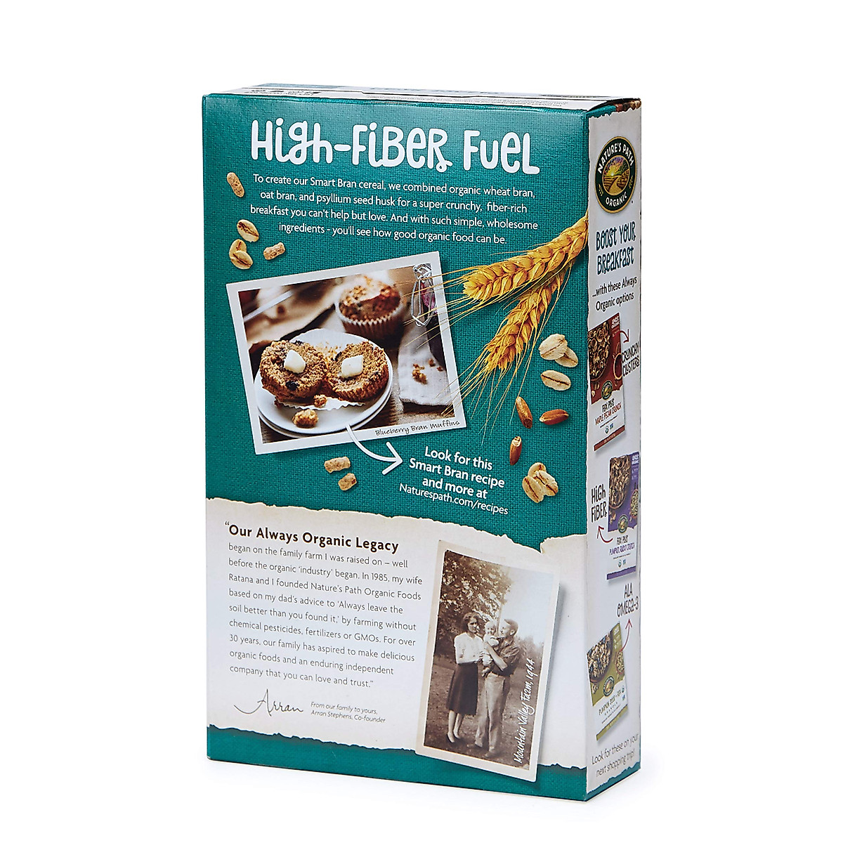 Nature's Path Organic Smart Bran Cereal, 10.6 Ounce (Pack of 6), Non-GMO, 17g Fiber, 4g Protein