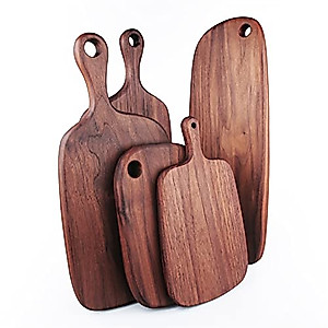 GULRUH Wood Cutting Boards for Kitchen, Black Walnut Wood Cutting Board Kitchen Chopping Board Pizza Disks Real Wood Without Glue Stock Cutting Board Kitchen Board