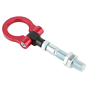 for 2017 for Tow Hook Tow Hook, Heavy Duty Car Racing Tow Hook Red Folding Ring Refitting Front Auto Trailer Accessory Fit for 2012‑2017(Red)