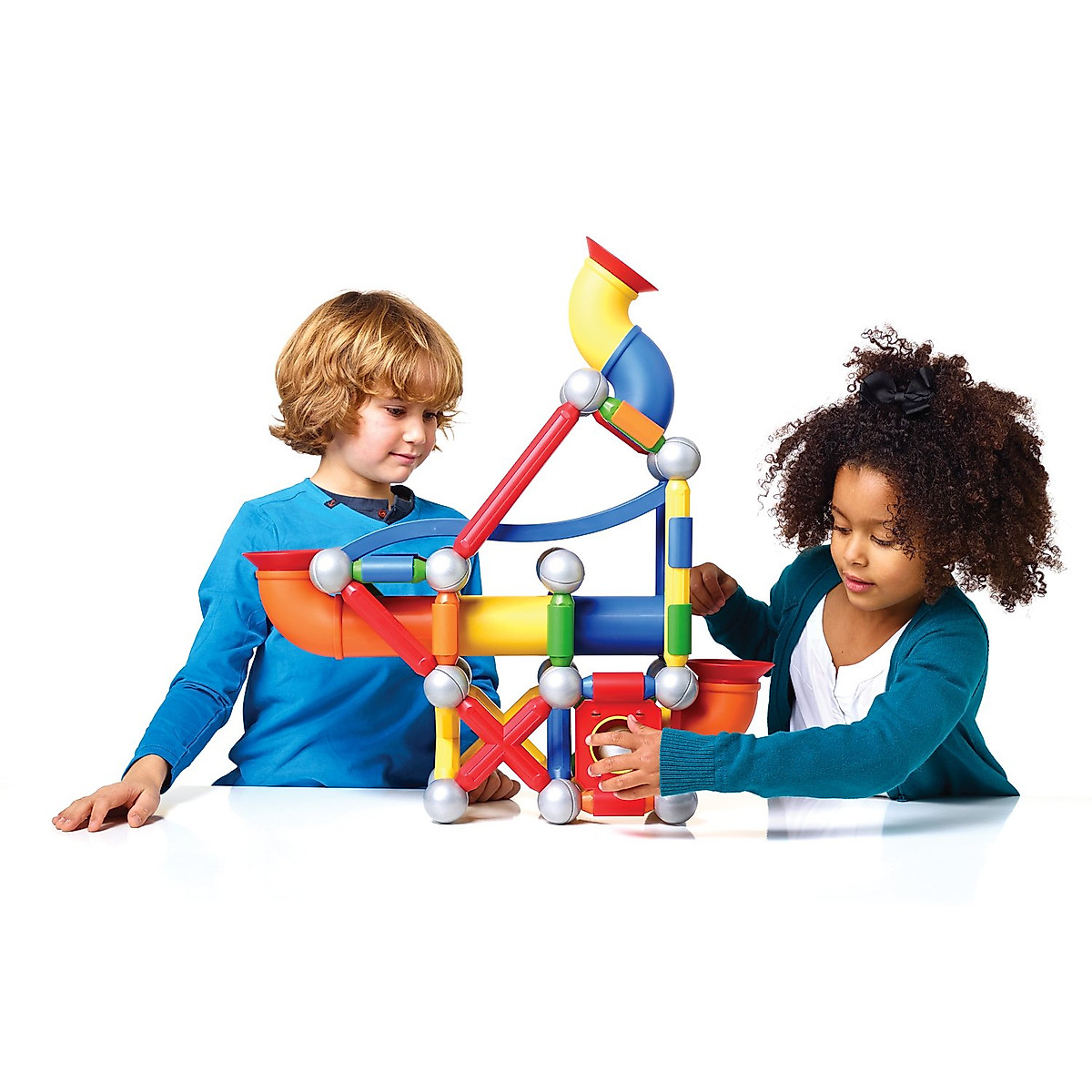 SmartMax Mega Ball Run STEM Magnetic Discovery Building and Ball Run Set Featuring Safe, Extra-Strong, Oversized Building Pieces for Ages 3+