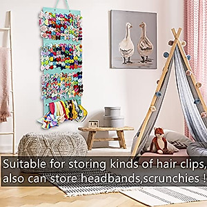 JOYMOMO Hair Bow Holder Organizer For Girls Hanging Bow Holder For Girls Hair Accessories Storage Organizer For Headbands, Hair Clips, Hair Ties, Scrunchies (Without Hair Bows) (green)