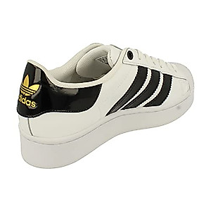 adidas Originals Superstar Bold Womens Trainers Sneakers (UK 6 US 7.5 EU 39 1/3, White Black Gold FV3336)