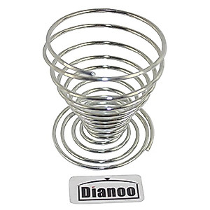 Dianoo Stainless Steel Egg Holder, Spring Wire Tray Boiled Egg Cups Holder Stand Storage, 8PCS, Silver