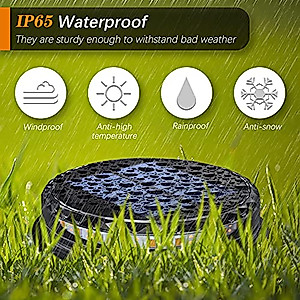 Forfire Solar Ground Lights Outdoor Garden IP65 Waterproof 17 LED Disk Lights Decorative Landscape Lighting for Yard Pathways Patio Lawn Walkway ( 1Pack Warm White )