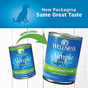 Wellness Simple Natural Wet Canned Limited Ingredient Dog Food, Lamb & Potato, 12.5-Ounce Can (Pack of 12)