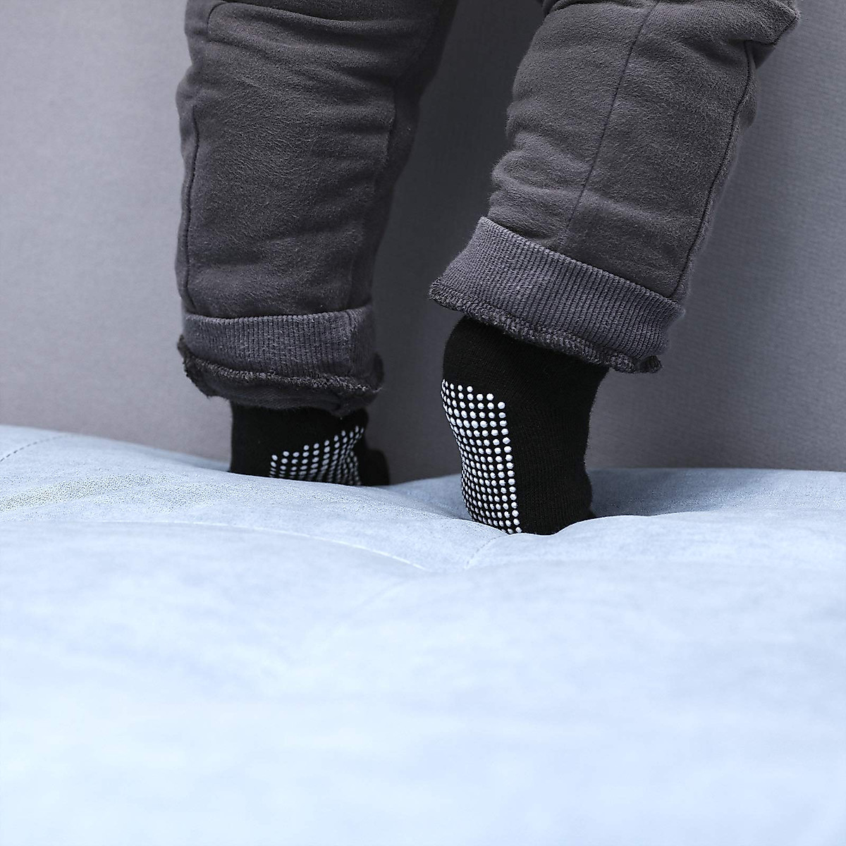 IMIVIO Toddler Boy Girl Socks Anti Slip Baby Socks with Grips for Kids 3T-4T 4T-5T