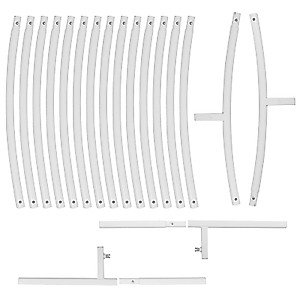 HEOMU 6.6FT Round Backdrop Stand Circle Balloon Arch Stand, Metal Arch Backdrop Stand Circle Balloon Arch Frame Wedding Arches for Ceremony, Birthday Party, Baby Shower Backdrop Decoration, White