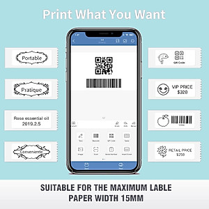 NIIMBOT D11 Label Maker Machine with Tape, Mini Label Printer, Portable Wireless Label Printer, for Phone Pad Office Home Organization USB Rechargeable (Green)