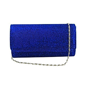 AITING Women's Evening Party Wedding Ball Prom Clutch Wallet Handbag (Royal blue)