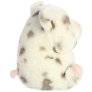 Aurora® Round Rolly Pet™ Periwinkle Pig™ Stuffed Animal - Adorable Companions - On-The-Go Fun - White 5 Inches