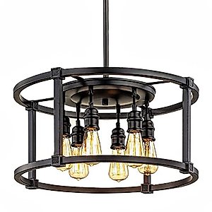 Home Decorators Collection HD-1265-I 6-Light Aged Bronze Dinette Pendant