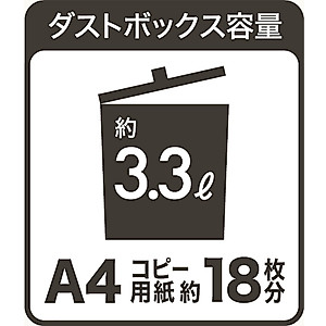 Nakabayashi Co.,Ltd 3 Ways Manual Shredder for Paper&Card&CD/DVD,One Piece of Letter Size/A4 Size,Capacity of 3.3L(Black)