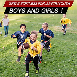 jiaonun 6 Pack Youth Size Football Junior Size Football Inflatable with Pump, Size 6 Footballs 10.5 inch, American Football, Composite Leather Football