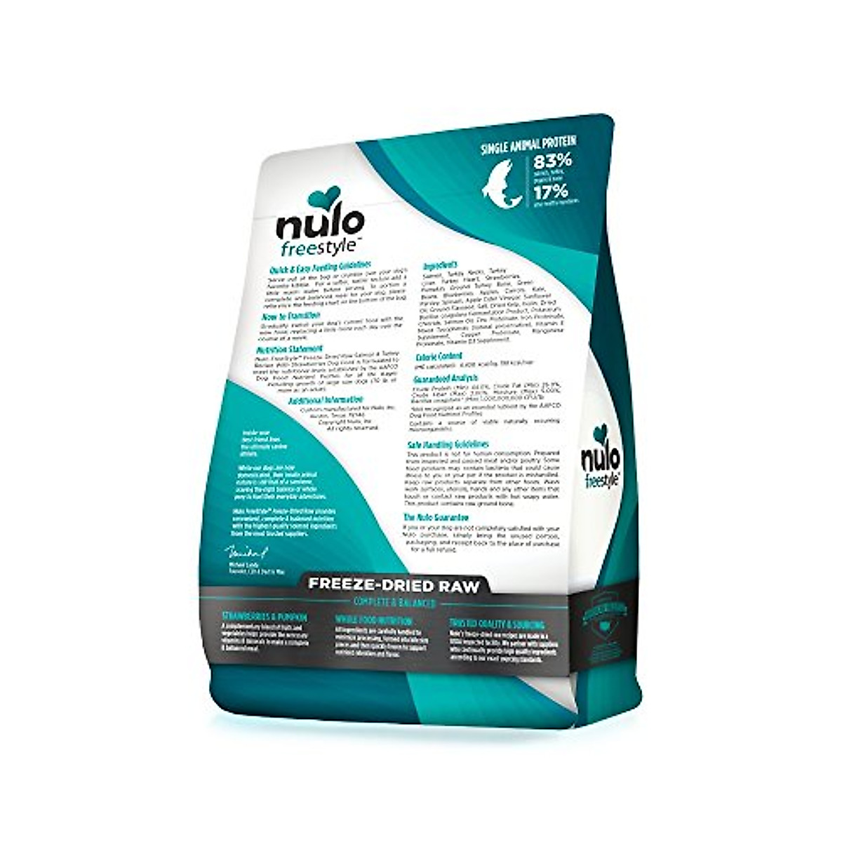 Nulo Freestyle Freeze-Dried Raw, Ultra-Rich Grain-Free Dry Dog Food for All Breeds and Life Stages with BC30 Probiotic for Digestive and Immune Health 13 Ounce (Pack of 1)