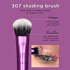 Real Techniques Everyday Eye Essentials Makeup Brush Kit, Eye Makeup Brushes for Eye Liner, Eyeshadow, Brows, & Lashes, Synthetic Bristles, Cruelty-Free & Vegan, 8 Piece Set