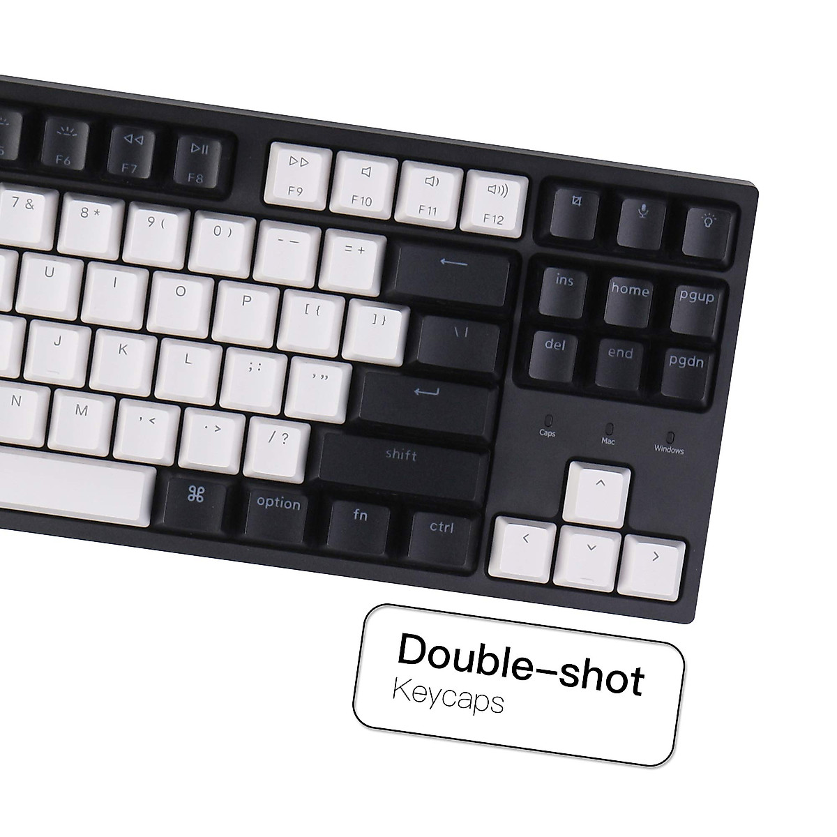 Keychron C1 Hot-swappable Wired Mechanical Keyboard with Gateron G Pro Blue Switch/Double-Shot ABS Keycaps/White Backlight/USB Type-C Cable, Tenkeyless 87 Keys Computer Keyboard for Mac Windows PC