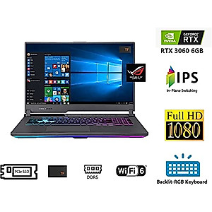 ASUS Latest ROG Strix Premium G15 Series Gaming Laptop, 15.6” 144Hz IPS FHD Display, 6GB NVIDIA RTX 3060, 8-Core AMD Gaming Ryzen 7-4800HX, 64GB DDR5, 4TB SSD, Wi-Fi6, Backlit RGB-KYB, Win11H, T.F