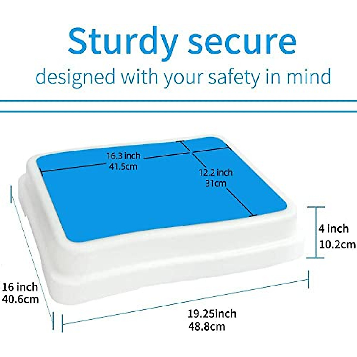 Wefaner Bath Shower Step,Stackable Bathtub Non Slip Safety Step Stool, Indoor/Outdoor Handicap Wideing Hands Free Platform Medical Portable Stack-Able, for High Beds, Kitchens,Bathroom.