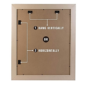 Golden State Art, 16x20 Photo Frame with 11x14 Ivory Picture Mat and Real Glass - 1.8-inch Width (Brown)