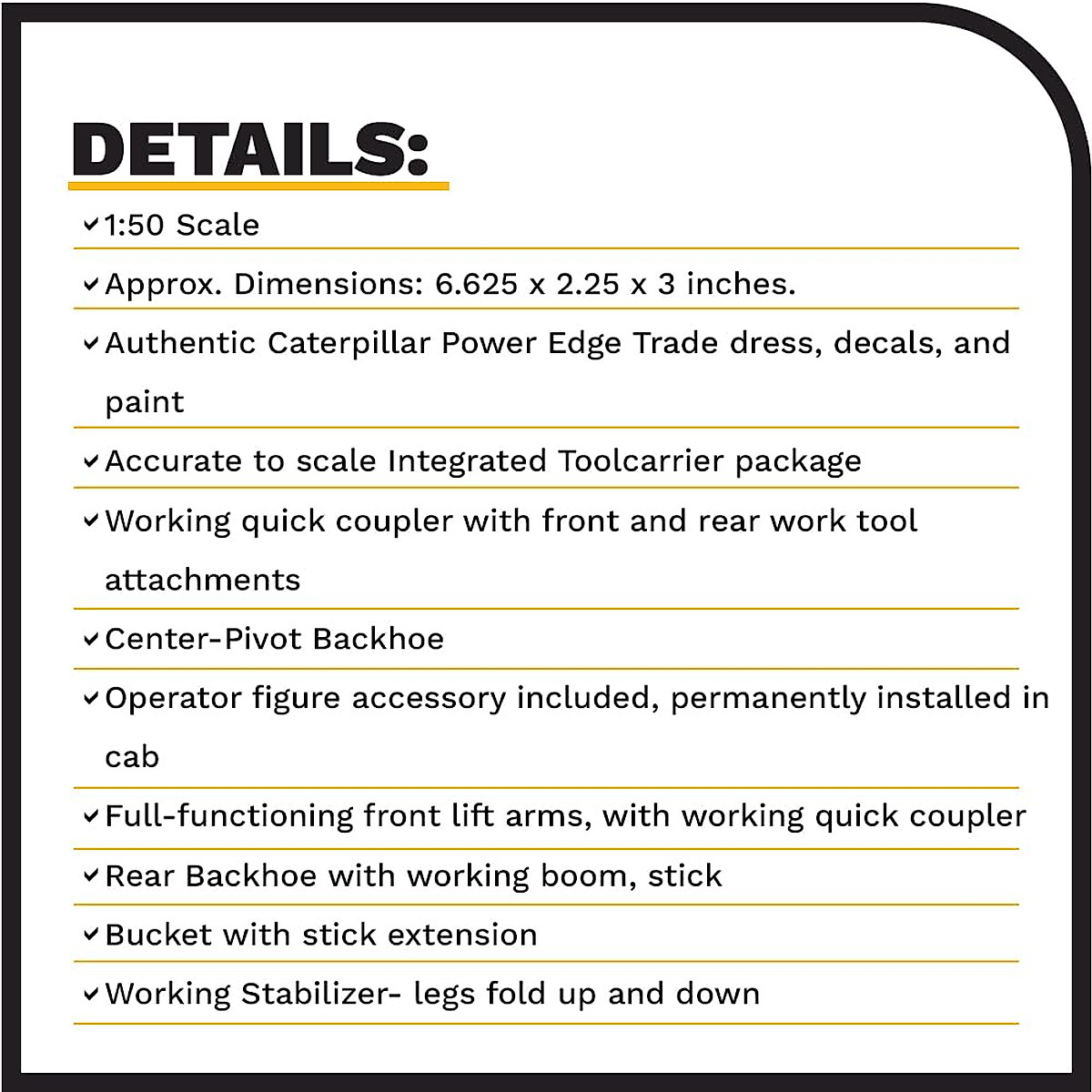 1:50 Caterpillar 420F2 IT Backhoe Loader - High Line Series by Diecast Masters - 85233 (Comes with Auger, Material Arm, Pallet Fork, and H70 Hammer attachments)