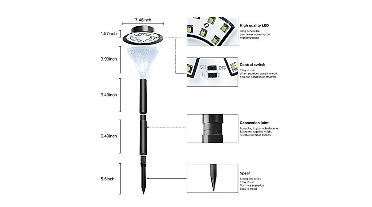 High Lumens Solar Pathway Lights - Durable & Bright Outdoor Lighting