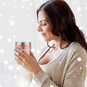 Whaline Gift Box for Mom 10pcs Mother's Day Gift Set Including Necklace Earrings Jewelry Box Socks Vacuum Flask Eye Mask Earplug Greeting Card Dried Flower Bundle for Mom's Day Birthday Present