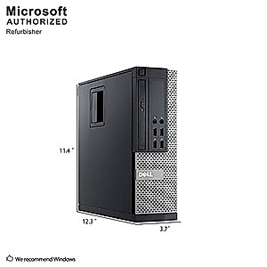 DELL Optiplex 790 SFF Small Form Factor Business Desktop Computer PC (Intel Dual Core i3 CPU 3.3GHz, 4GB DDR3 Memory, 500GB HDD, DVDRW, Windows 10 Professional) (Renewed)']