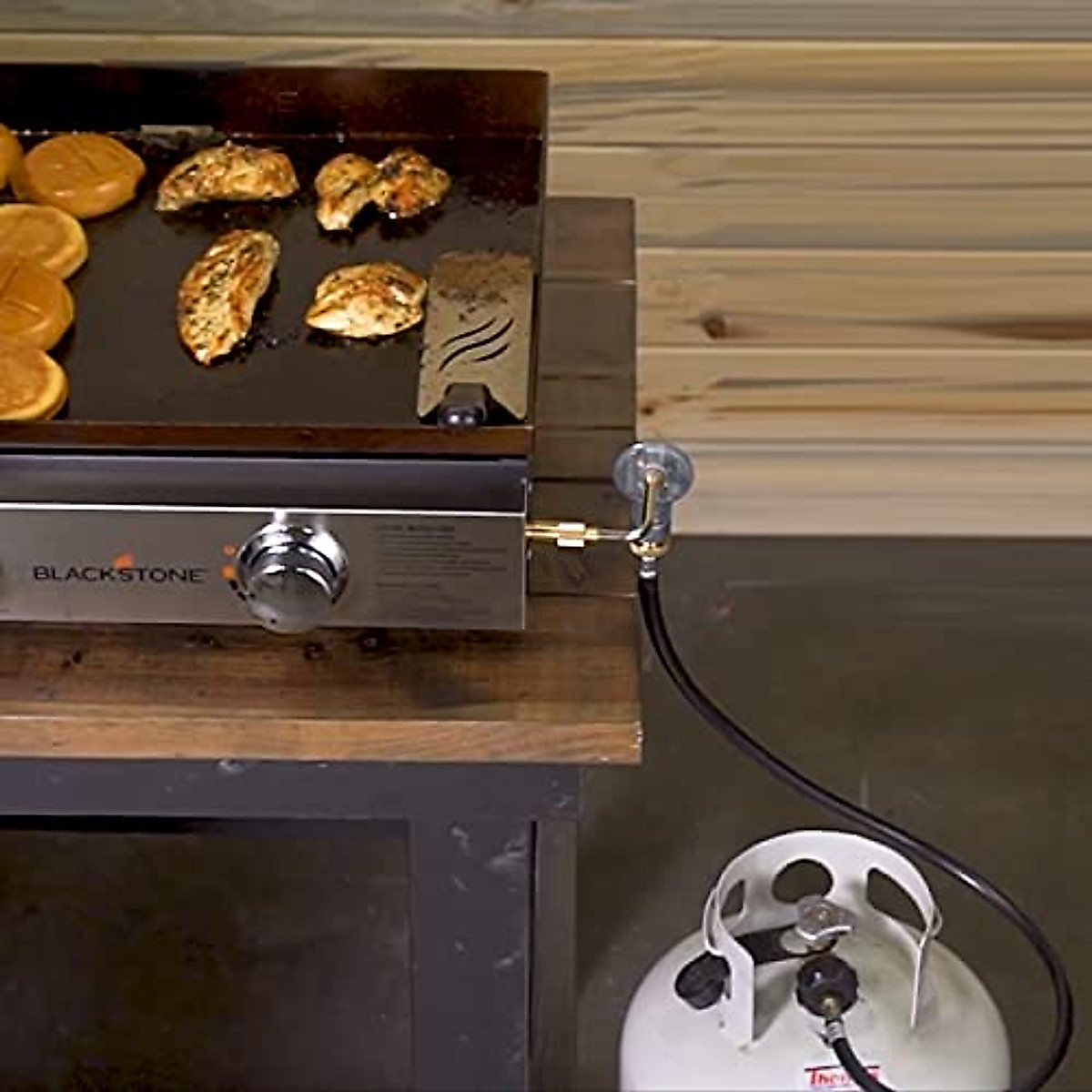 MENSI 6 Feet 1LB to 20LBS Propane Tank Cylinder Extension Hose with 1 Pound Regulator Assembly Kit for Blackstone 17" and 22" Griddle