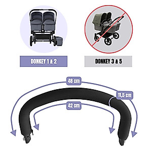 Neoprene Fitted Cover for Bugaboo Donkey Carry Handle (Does not Replace The Rubber)