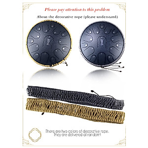 April Yang Tank Drum 15 Note 13 Inch | Hluru Steel Tongue Drum Percussion Instrument | Yoga Meditation Non Screen Music Gifts