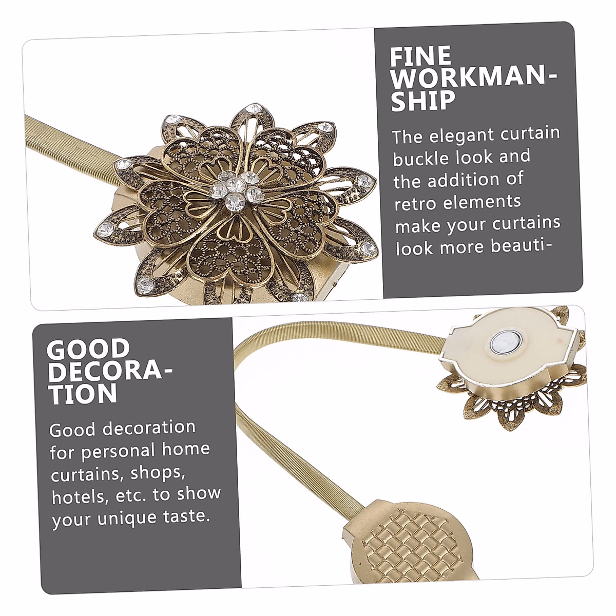 Curtain Tie Magnetic Curtain Buckle Magnetic Curtain Holdbacks Curtain Alloy Buckle Curtain Drape Tie Magnetic Curtain Strap Magnetic Drapery Buckle Delicate Drapery Tiebacks